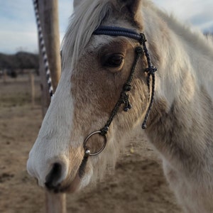 Knotted Rope Headstall- Woven Paracord Overlay - Etsy