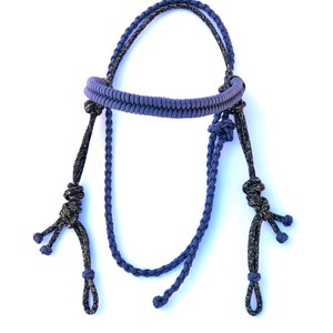 Knotted Rope Headstall- Woven Paracord Overlay - Etsy
