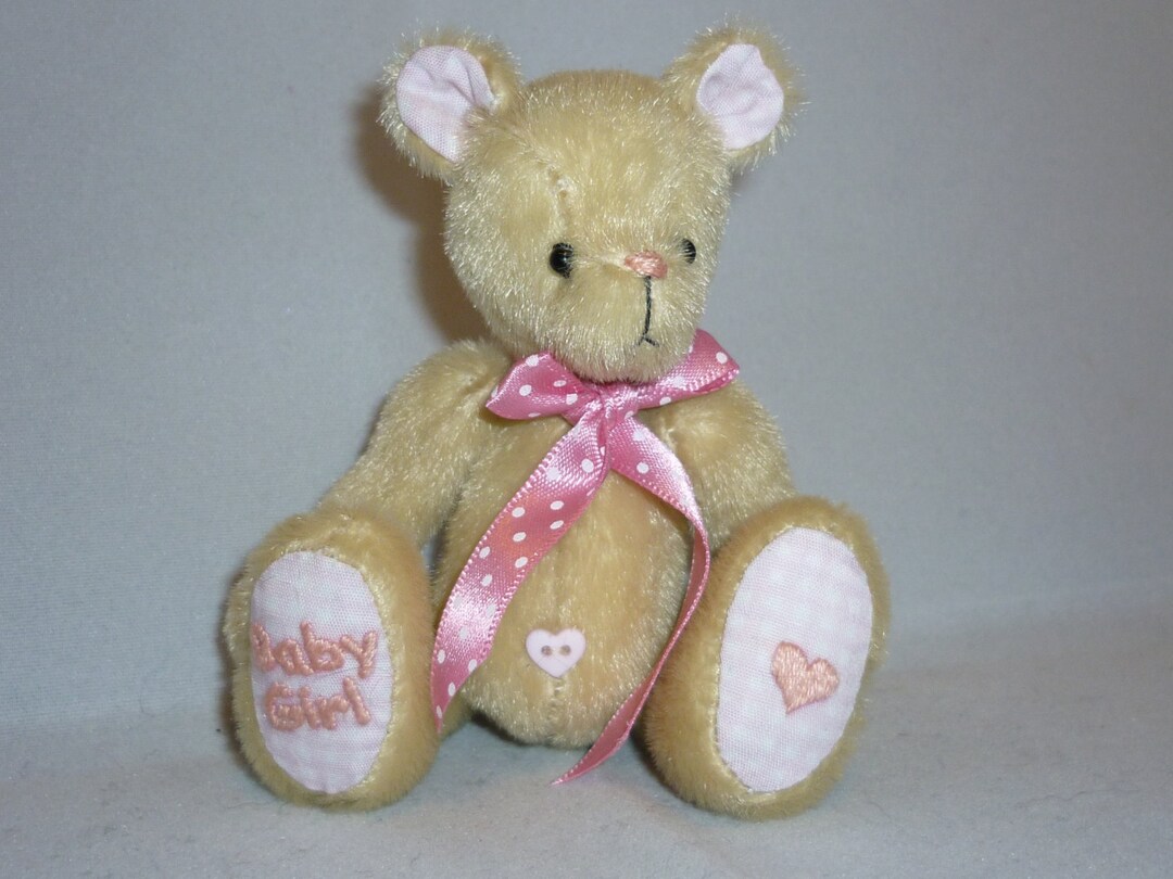 Baby Girl!! - A Hand Sewn Miniature, Cotter Pin Jointed Teddy Bear ...