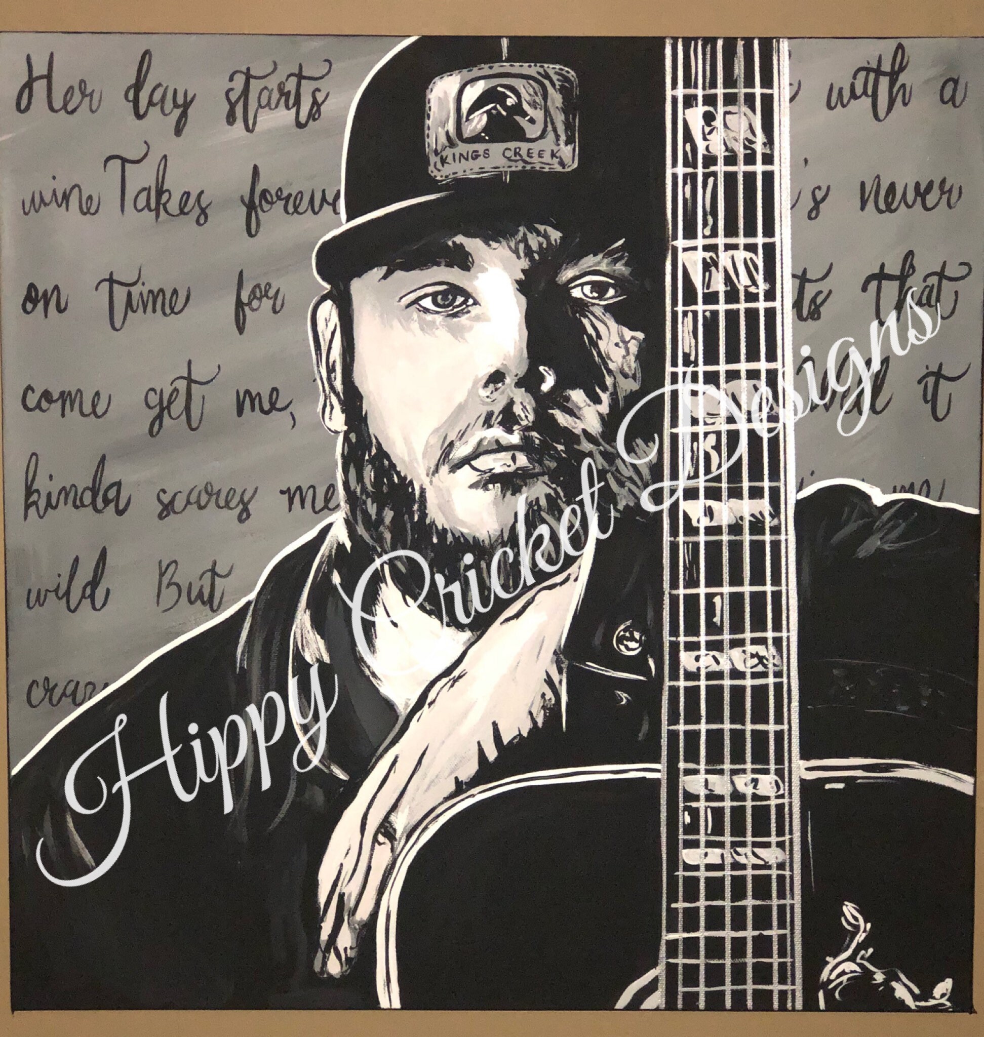 Luke Combs Canvas Painting / Luke Combs Art / Luke Combs | Etsy