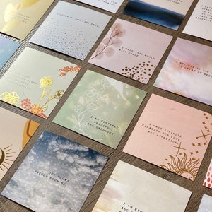 Positive Affirmation Cards Set of 20 Daily Affirmation Cards - Etsy