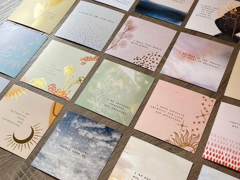 Positive Affirmation Cards Set of 20 Daily Affirmation Cards - Etsy