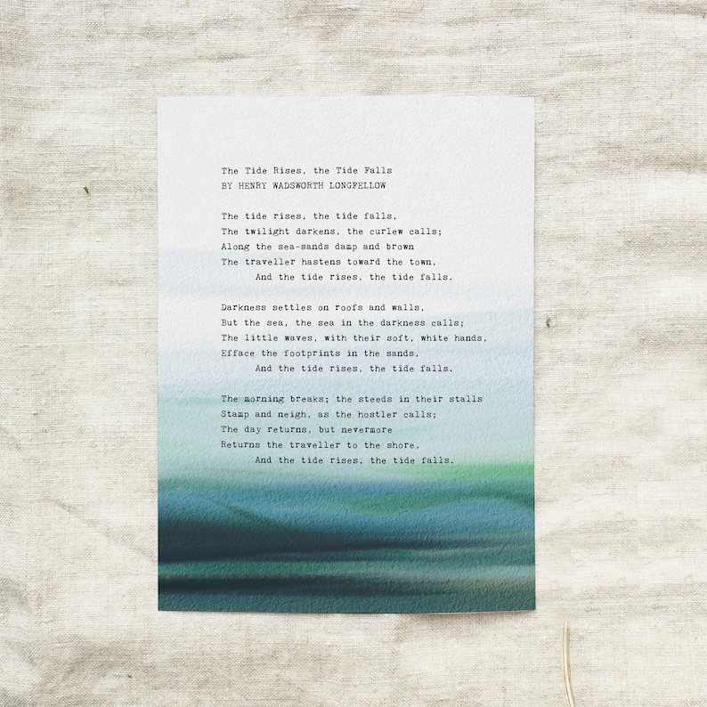 Henry Wadsworth Longfellow Poem Print: Nautical Art Gift - Etsy