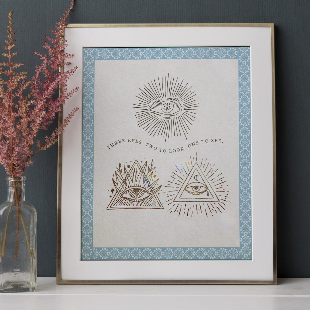 Third Eye Print "three Eyes, Two to Look, One to See". Spiritual ...