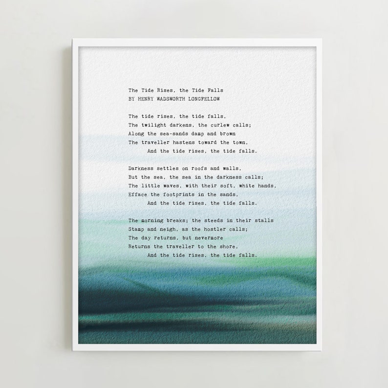Henry Wadsworth Longfellow Poem Print: Nautical Art Gift - Etsy