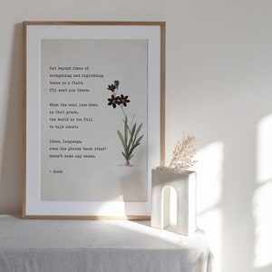 Rumi Quote Print: Inspirational Poetry Art - Etsy