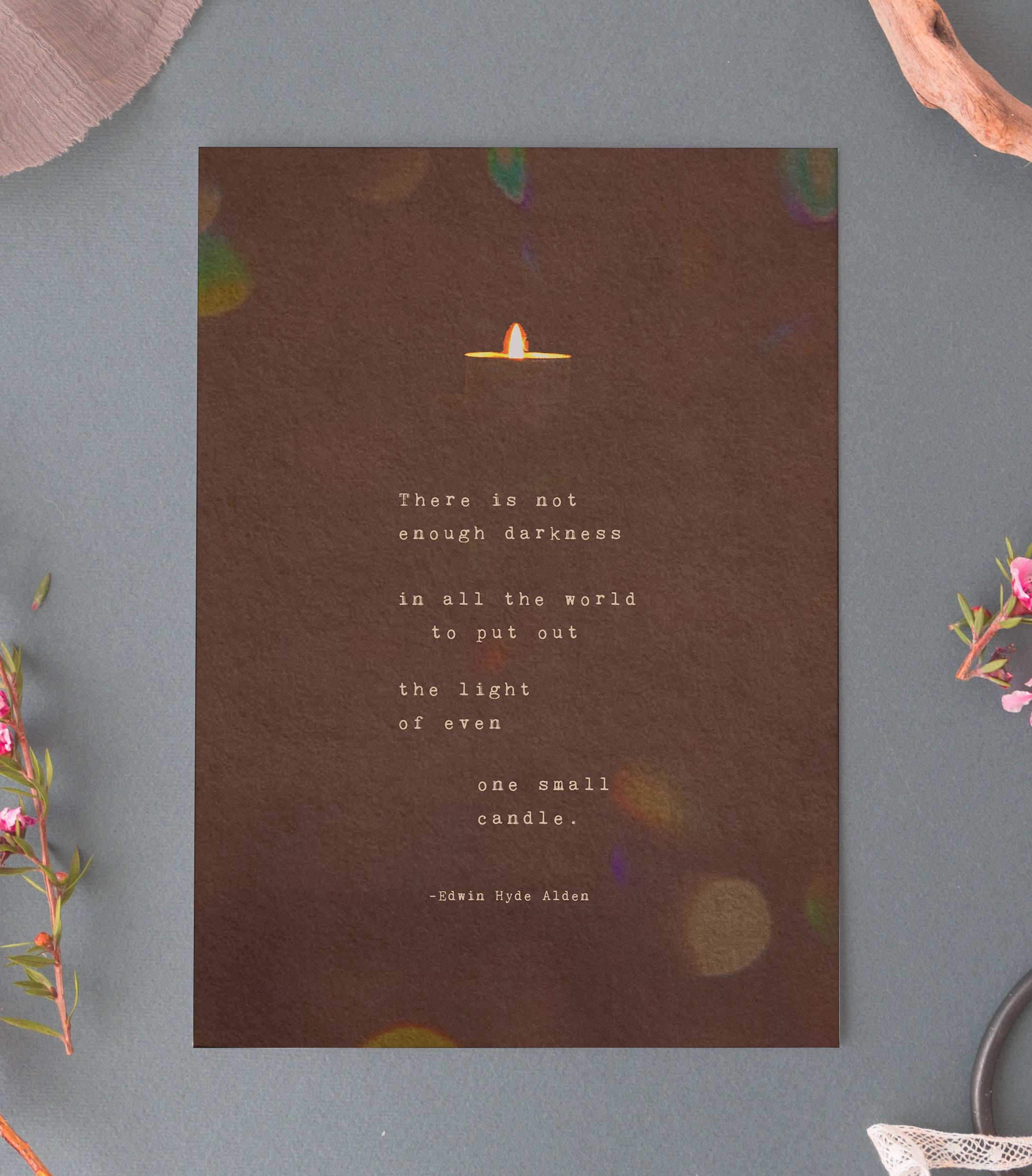 Edwin Hyde Alden Poem There is Not Enough Darkness in All the - Etsy