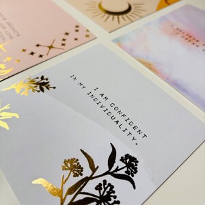 Positive Affirmation Cards, Set of 20. Self Love and Improvement. Gift ...