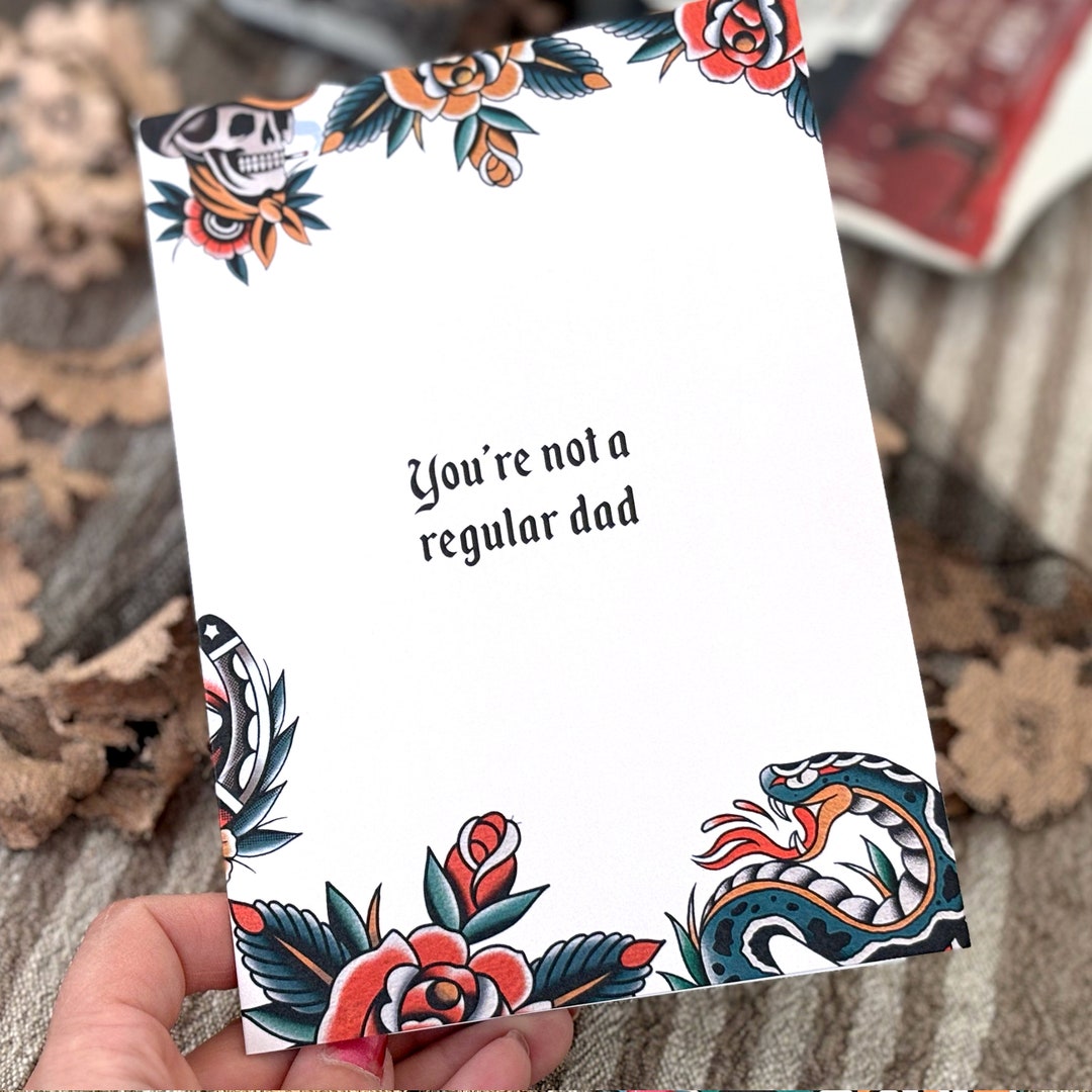 Cool Dad Tattoo Card, Alternative Father's Day Gift or Birthday Card - Etsy