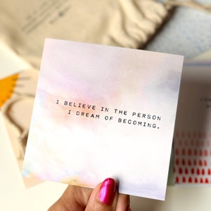 Positive Affirmation Cards, Set of 20. Self Love and Improvement. Gift ...