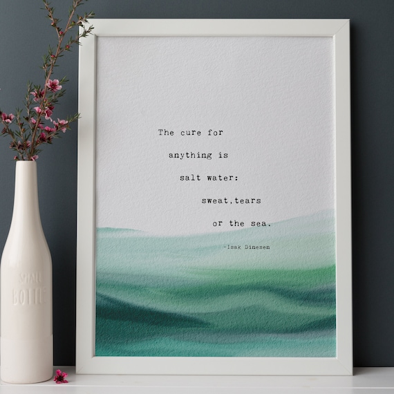 Sea Cure Quotes Handwritten Quotes The Cure For Anything Is Salt Water