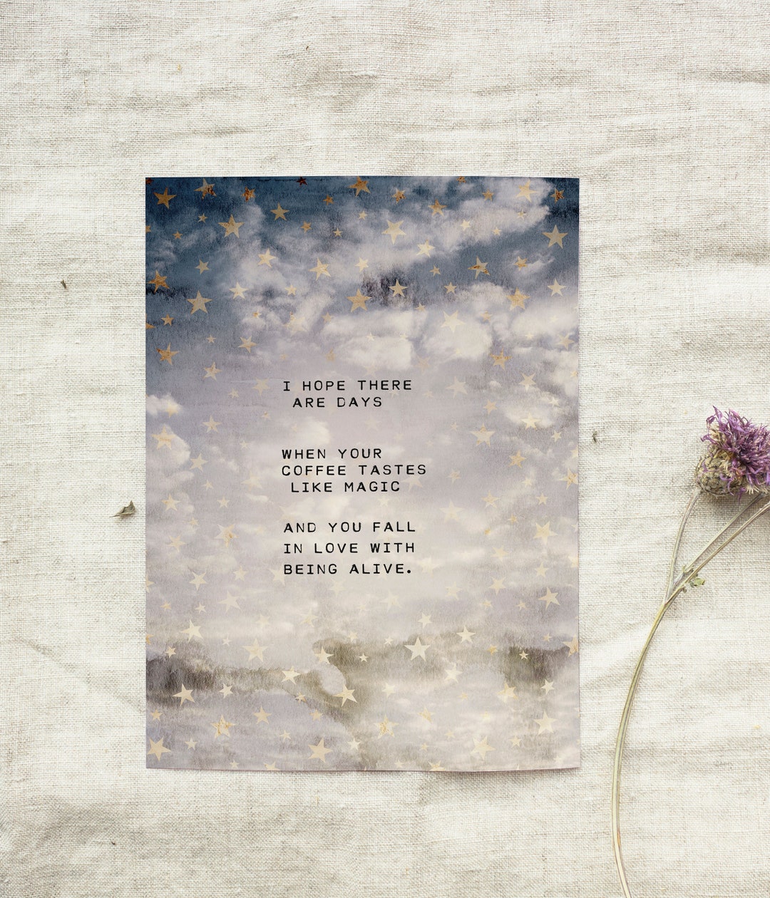 Coffee Magic Quote Print: Whimsical Starry Wall Art - Etsy