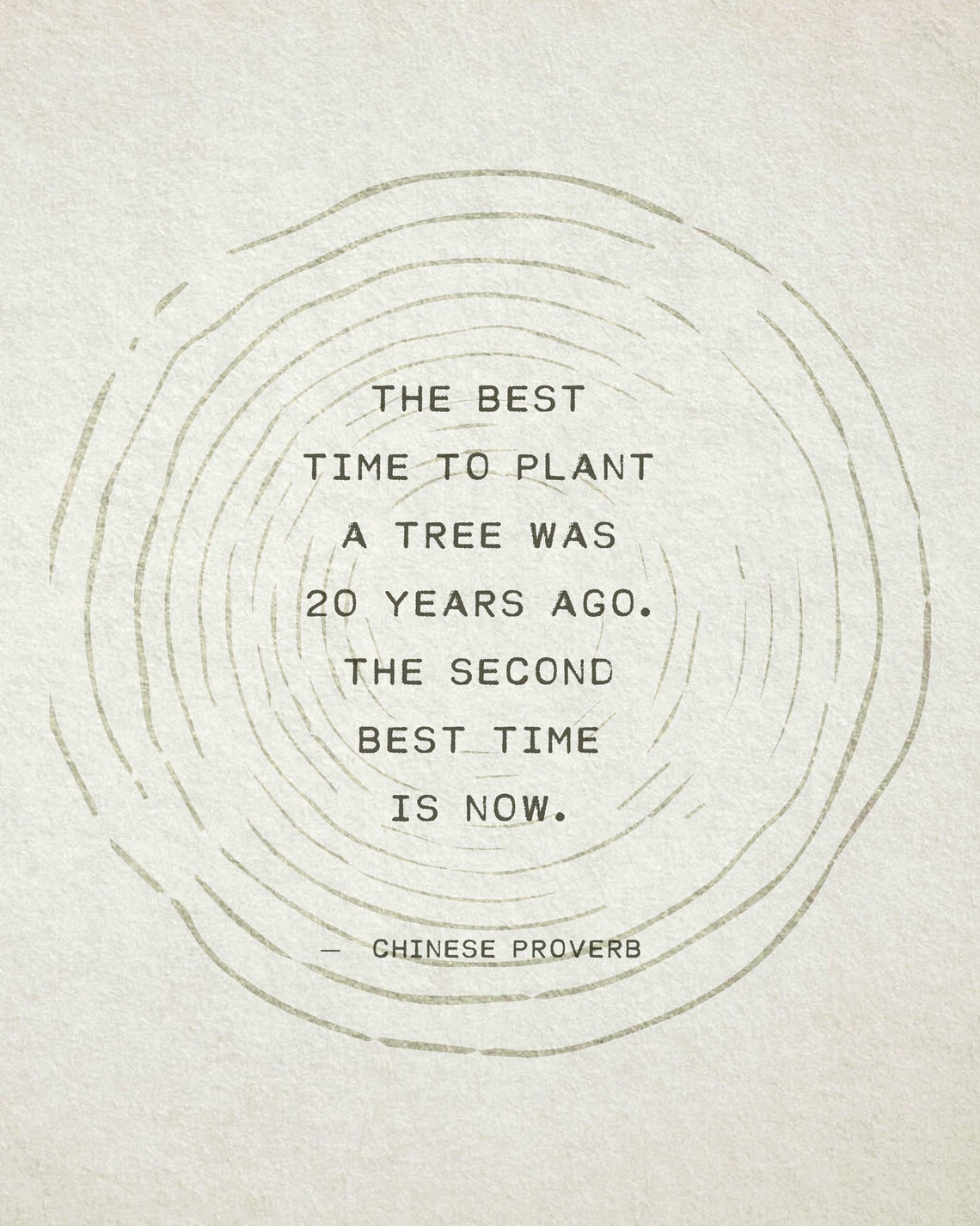 Chinese Proverb Tree Art Print: Motivational Wall Decor - Etsy