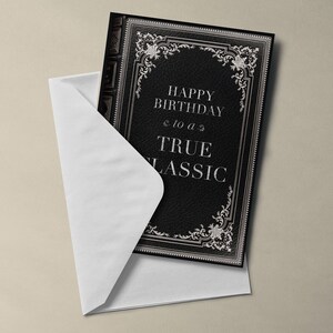Happy Birthday Card to a True Classic, Book Lover Gift. Birthday Card ...