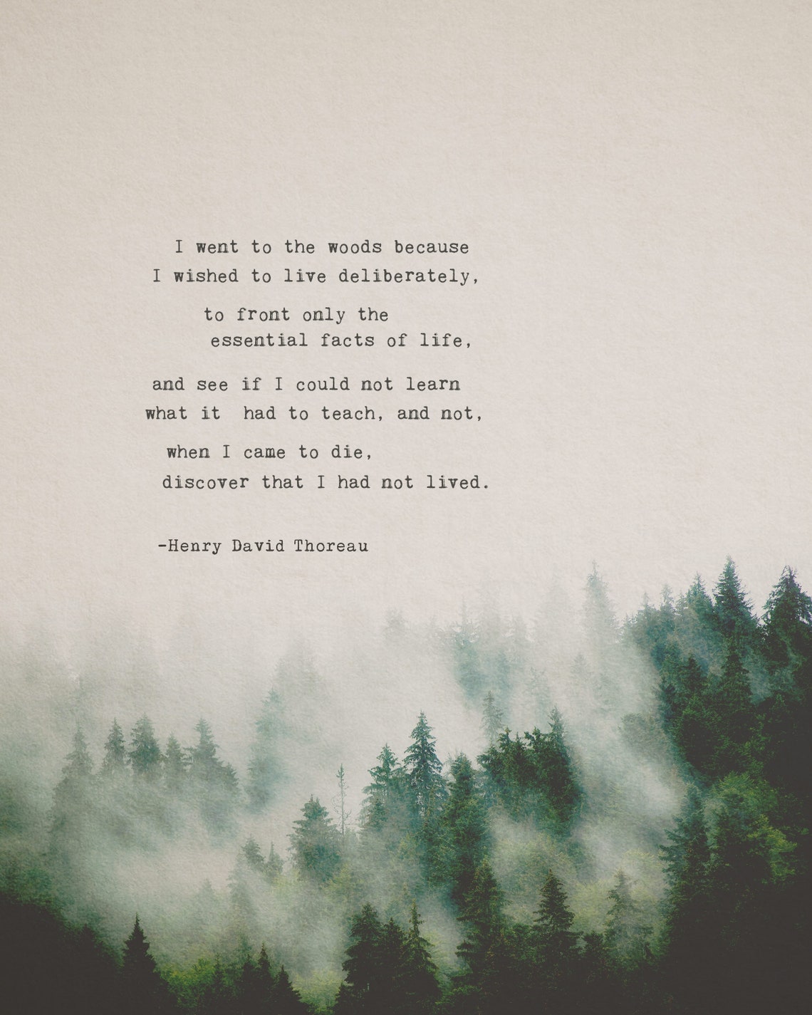 Henry David Thoreau Poem Walden Or Life in the Woods Gifts - Etsy