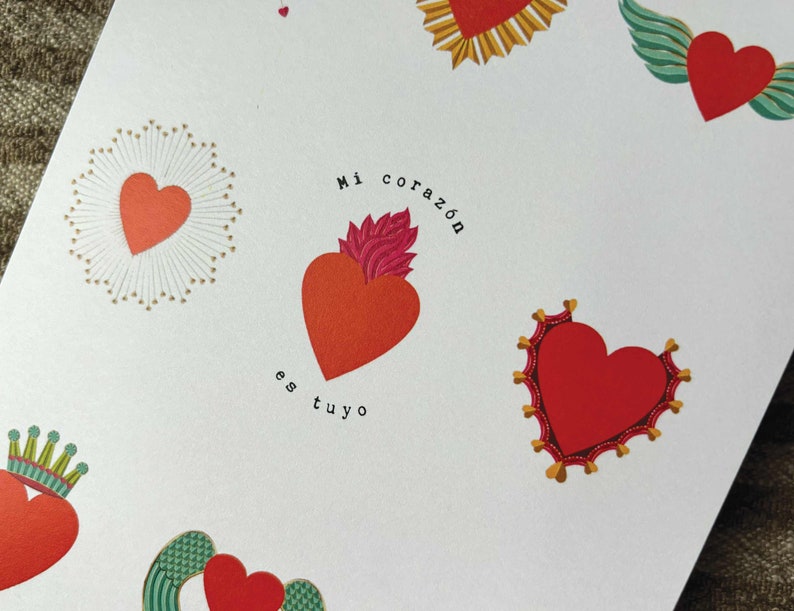 Milagro Hearts Valentine's Day Card: Mi Corazón Es Tuyo - Etsy