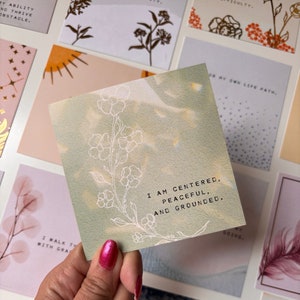 Positive Affirmation Cards, Set of 20. Self Love and Improvement. Gift ...