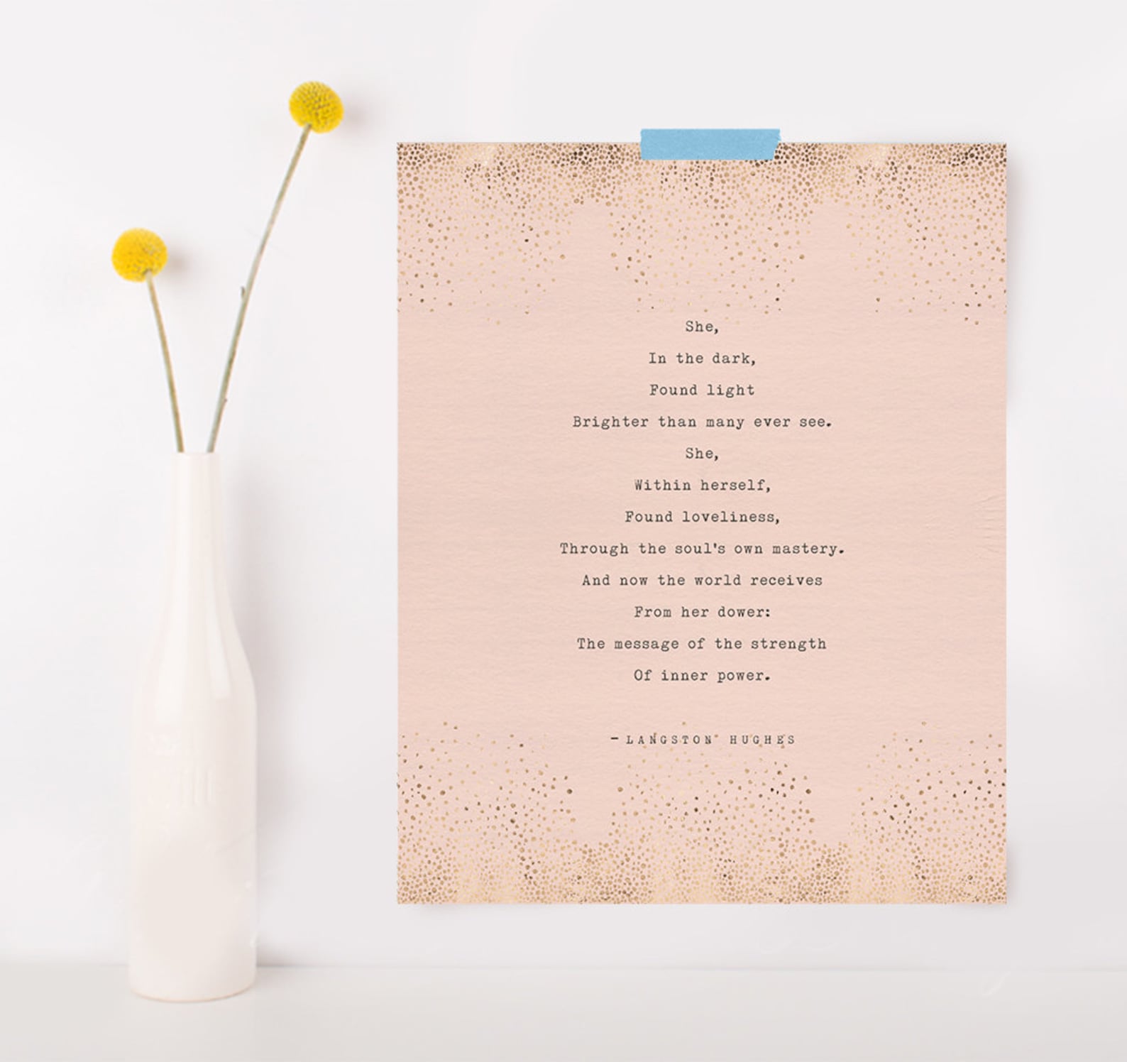 Langston Hughes Helen Keller Poem She in the Dark Found | Etsy