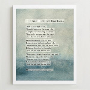 Sea Poetry Art Poem, Henry Wadsworth Longfellow the Tide Rises, the ...