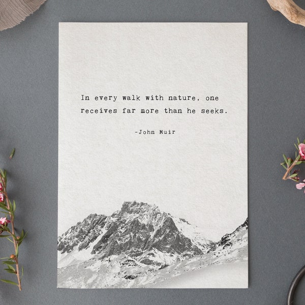 John Muir Quote Wall Art - Etsy