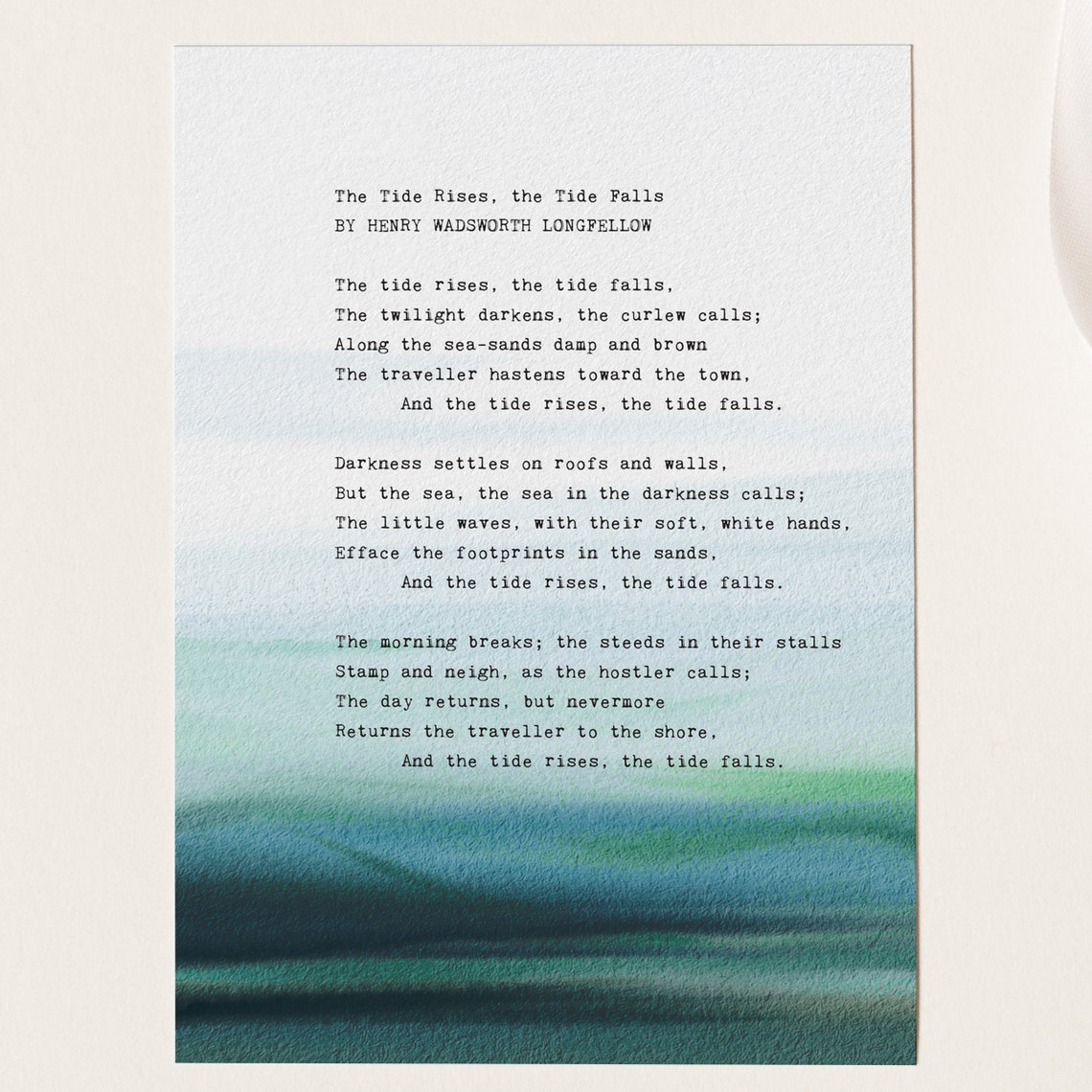 Henry Wadsworth Longfellow Poem Print: Nautical Art Gift - Etsy