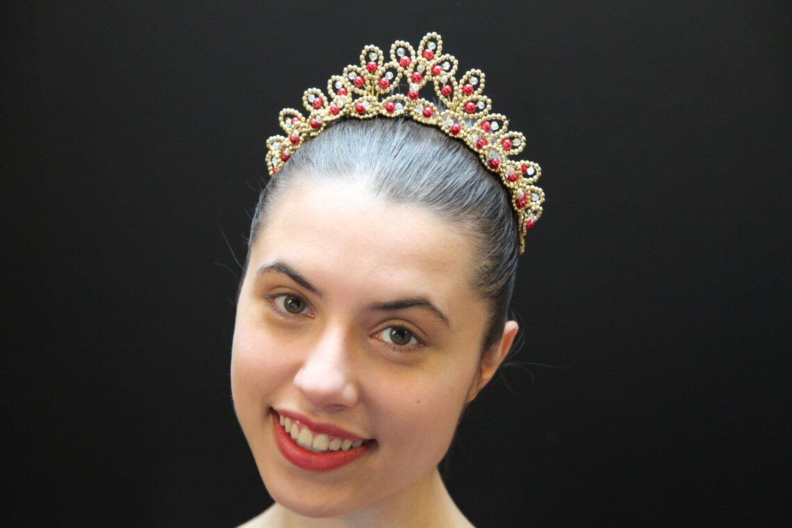 Irina Ballet Tiara Rubi Ready to Ship - Etsy New Zealand