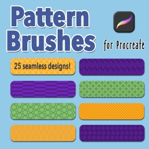 Seamless Pattern Brushes for Procreate Procreate Brushset - Etsy