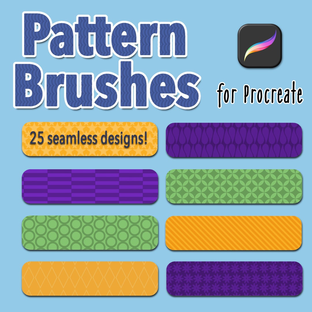 Seamless Pattern Brushes for Procreate Procreate Brushset - Etsy