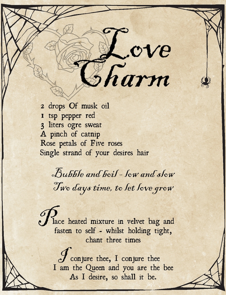 Potions & Spells Pages, Printable Book of Shadows, Witchcraft Magic - Etsy