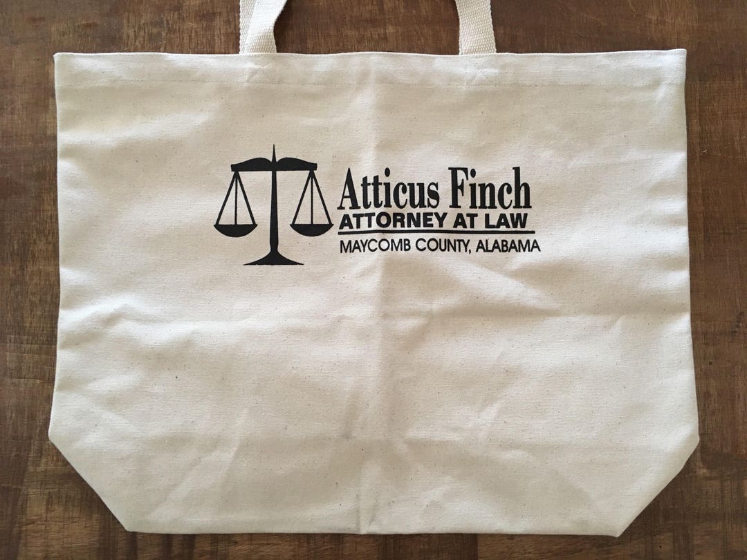 Atticus Finch Attorney at Law Canvas Tote or Book Bag English Teacher ...