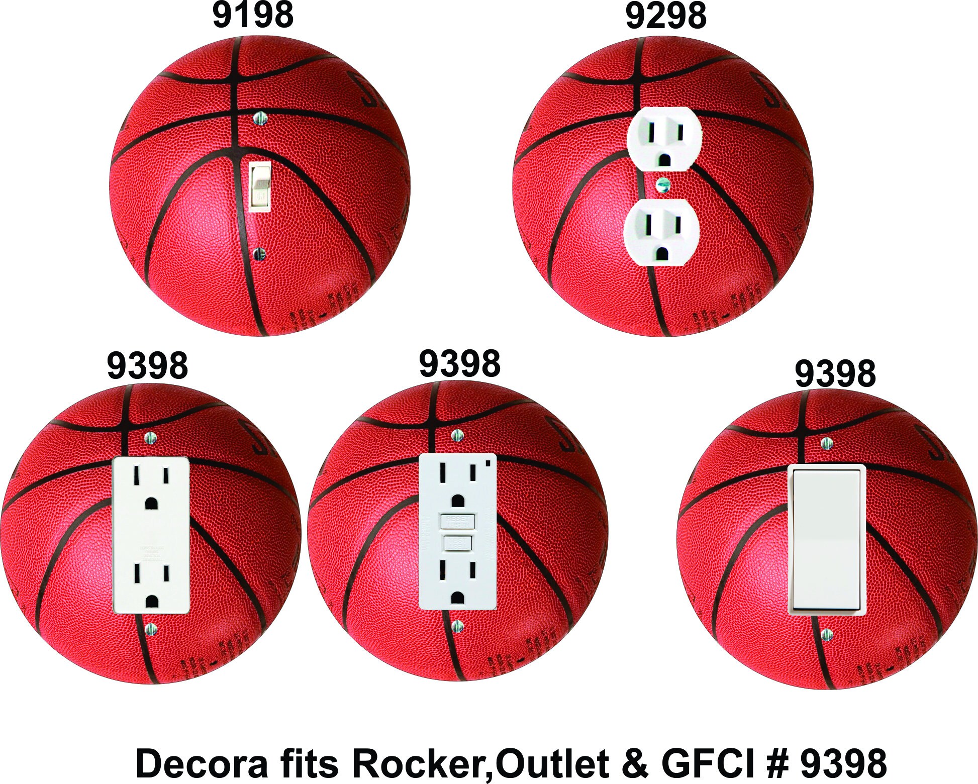 Basketball shaped Coloriffic Sport wall plates FREE SHIPPING | Etsy
