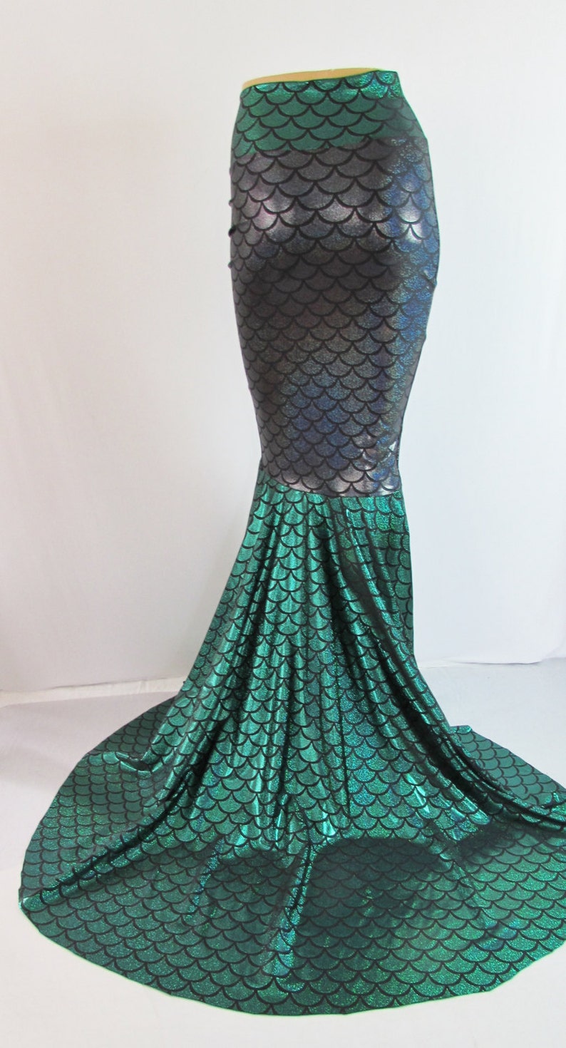 Mermaid SCALE Skirt Fish Tail Costume, Stretch Lycra, Fairy Circle ...