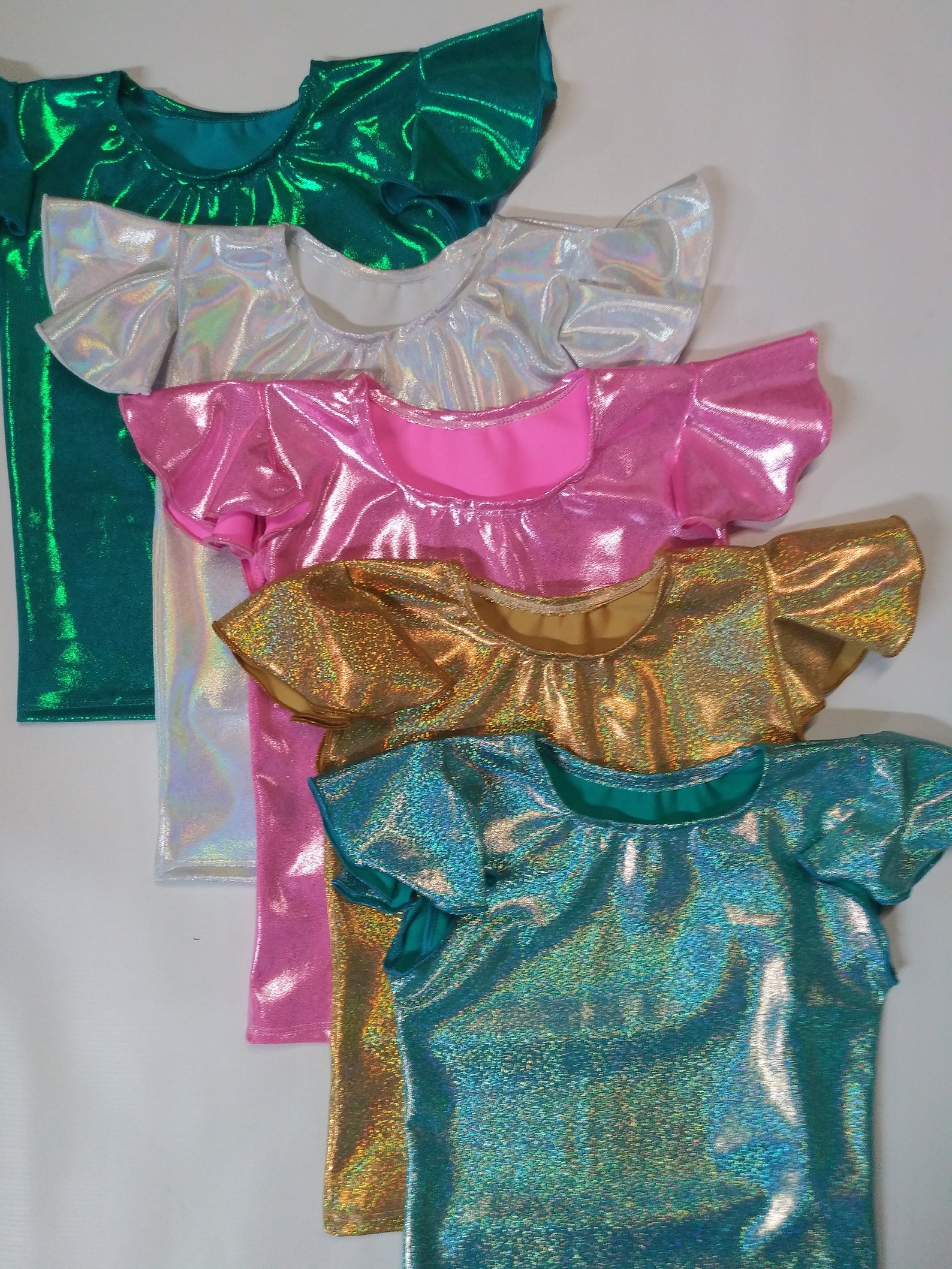 24 Colors Girls Flutter Sleeve Top Childs Girls Mermaid Top - Etsy