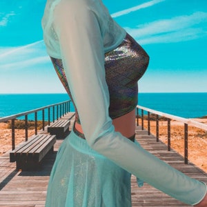 Sheer Rave "shrug" Warm Shoulders and Arms! Fits Pasties!! EDC EDM ...