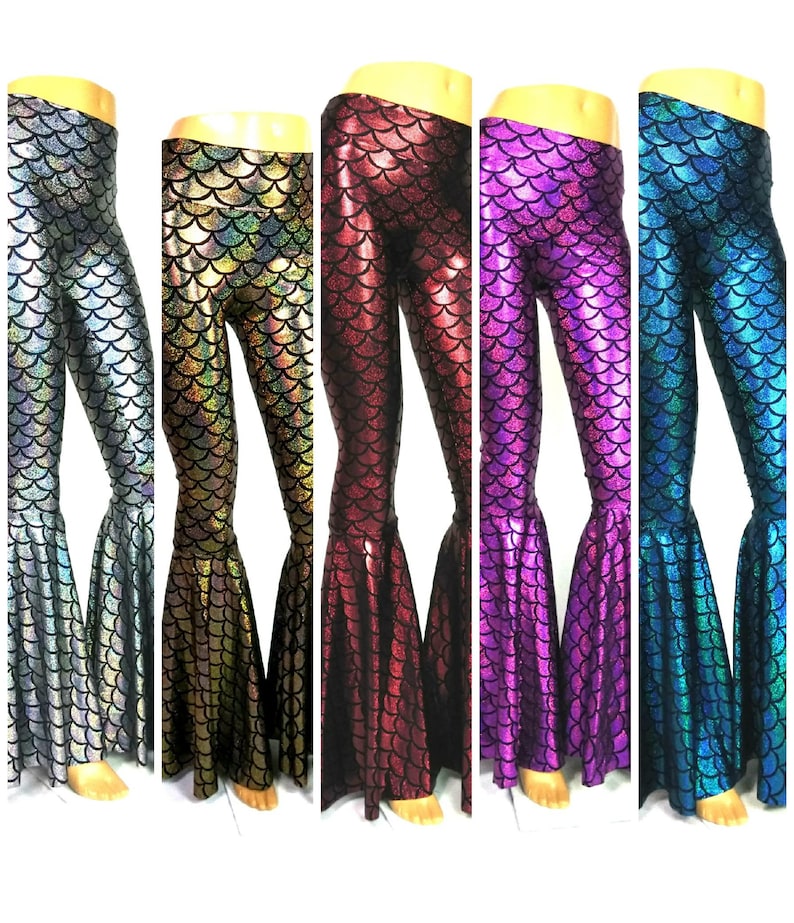 15 Colors Kids Mermaid Bell Bottoms Mermaid Pants Leggings | Etsy