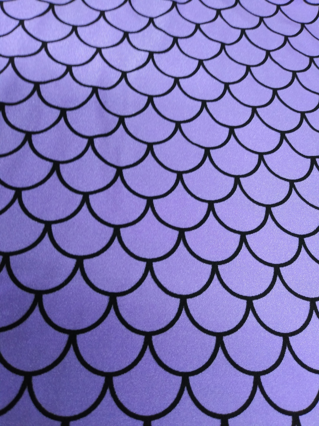 Lavender Purple Mermaid Scale Spandex Fabric Fish Scale Print Sold by ...