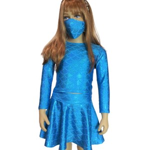 41 Colors! Kids Mermaid Long Sleeve Top Gymnastics Skate Dance Beach ...