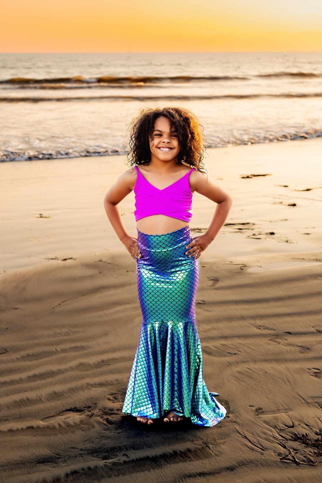 Childs Mermaid Skirt Fish Tail, Stretch Costume Party ...