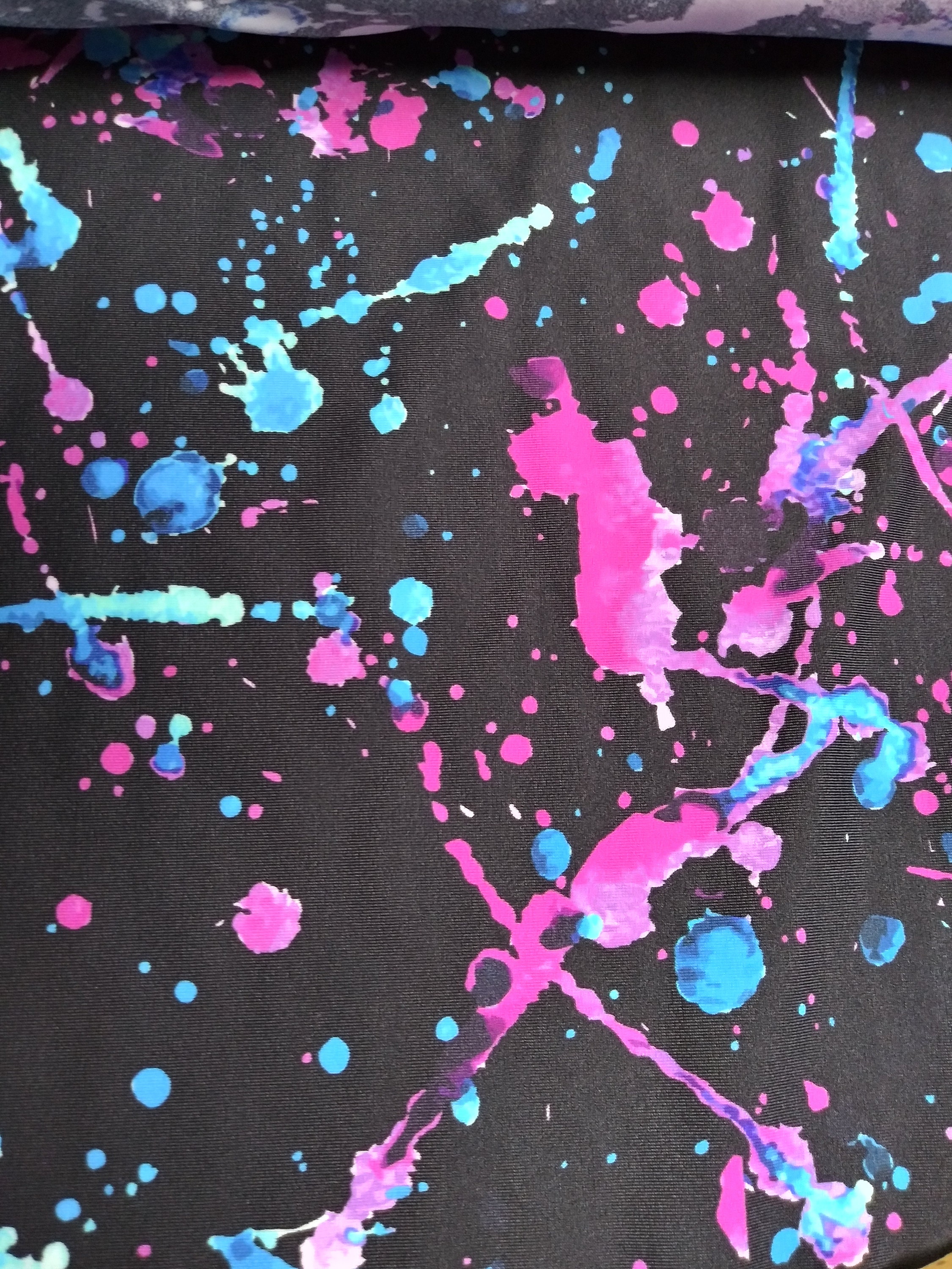 Splatter Paint Fabric Spandex Print Fabric Sold by the Forth, Half and ...