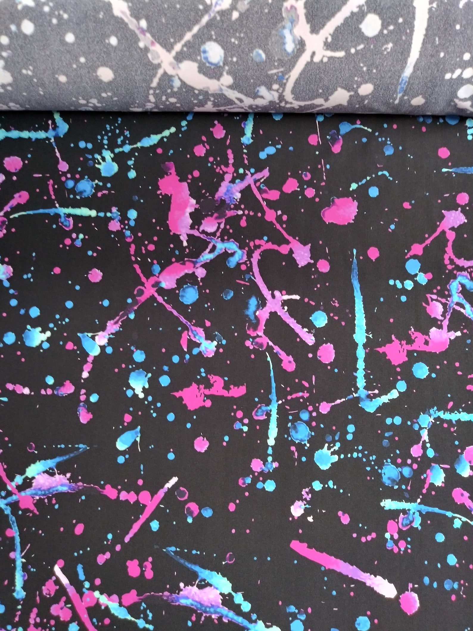 Splatter Paint Fabric Spandex Print Fabric Sold by the Forth - Etsy