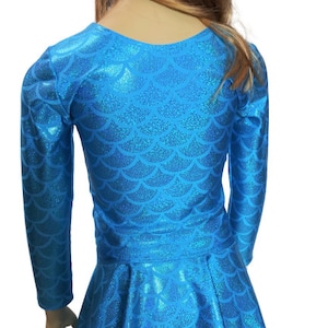 41 Colors! Kids Mermaid Long Sleeve Top Gymnastics Skate Dance Beach ...
