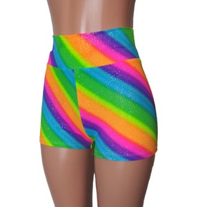 30 Prints! High Waisted Booty Shorts Rave Rainbow Sparkle Fairy Burning ...