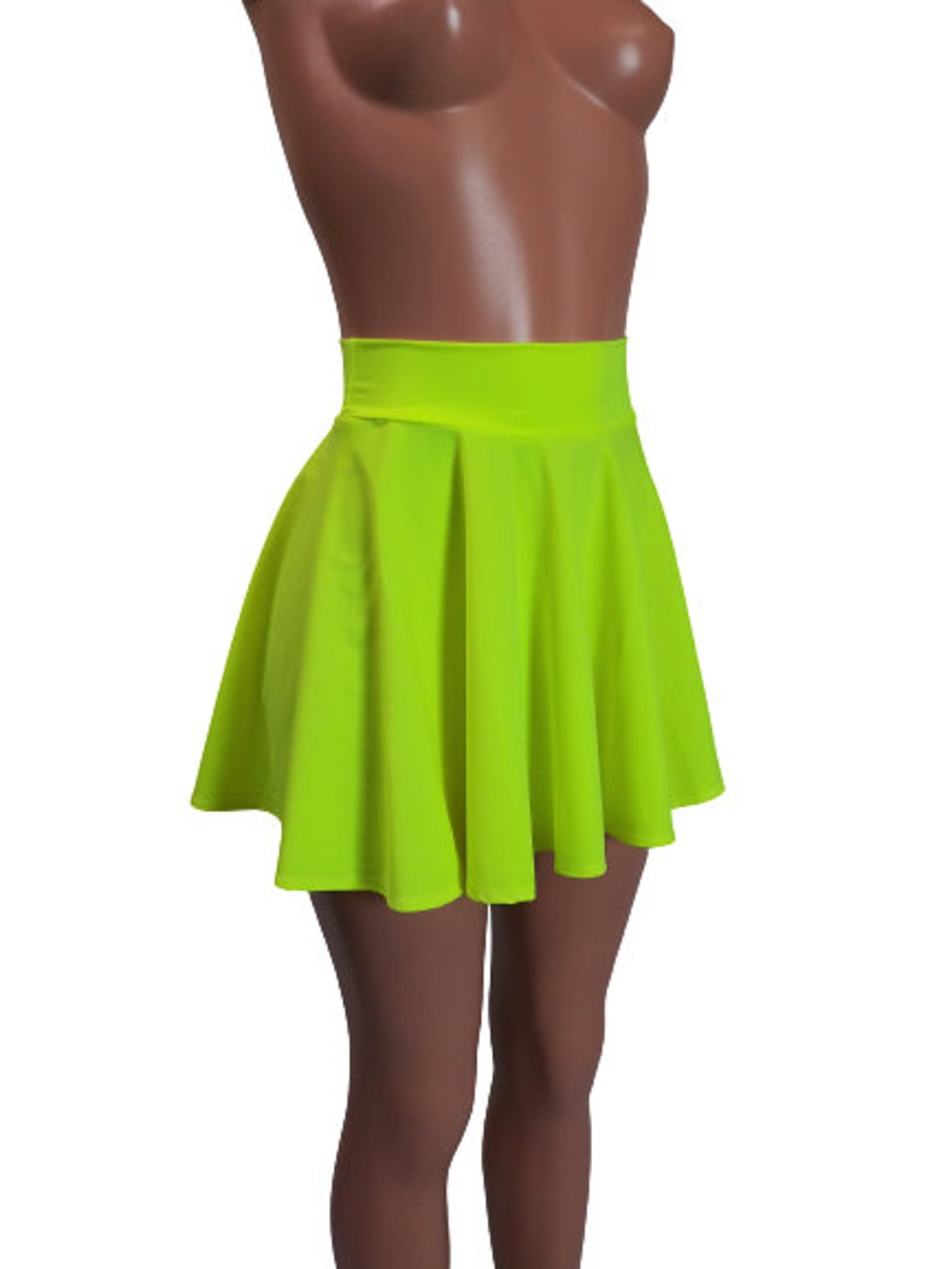Neon Yellow Mini Skirt 15 13 12 10 | Etsy