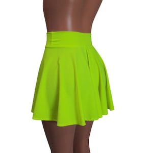 Neon Yellow Mini Skirt 15 13 12 10 - Etsy