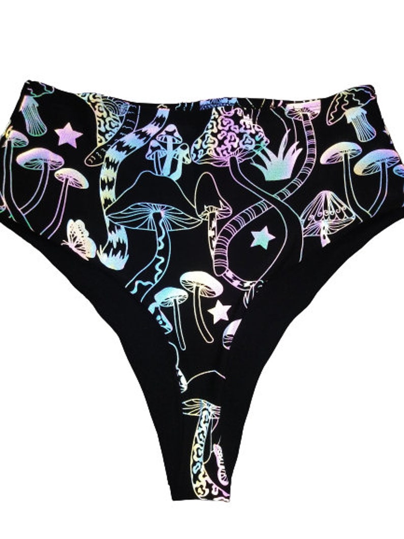 Reflective Thong High Waisted Bottoms Thong Festival Party Etsy