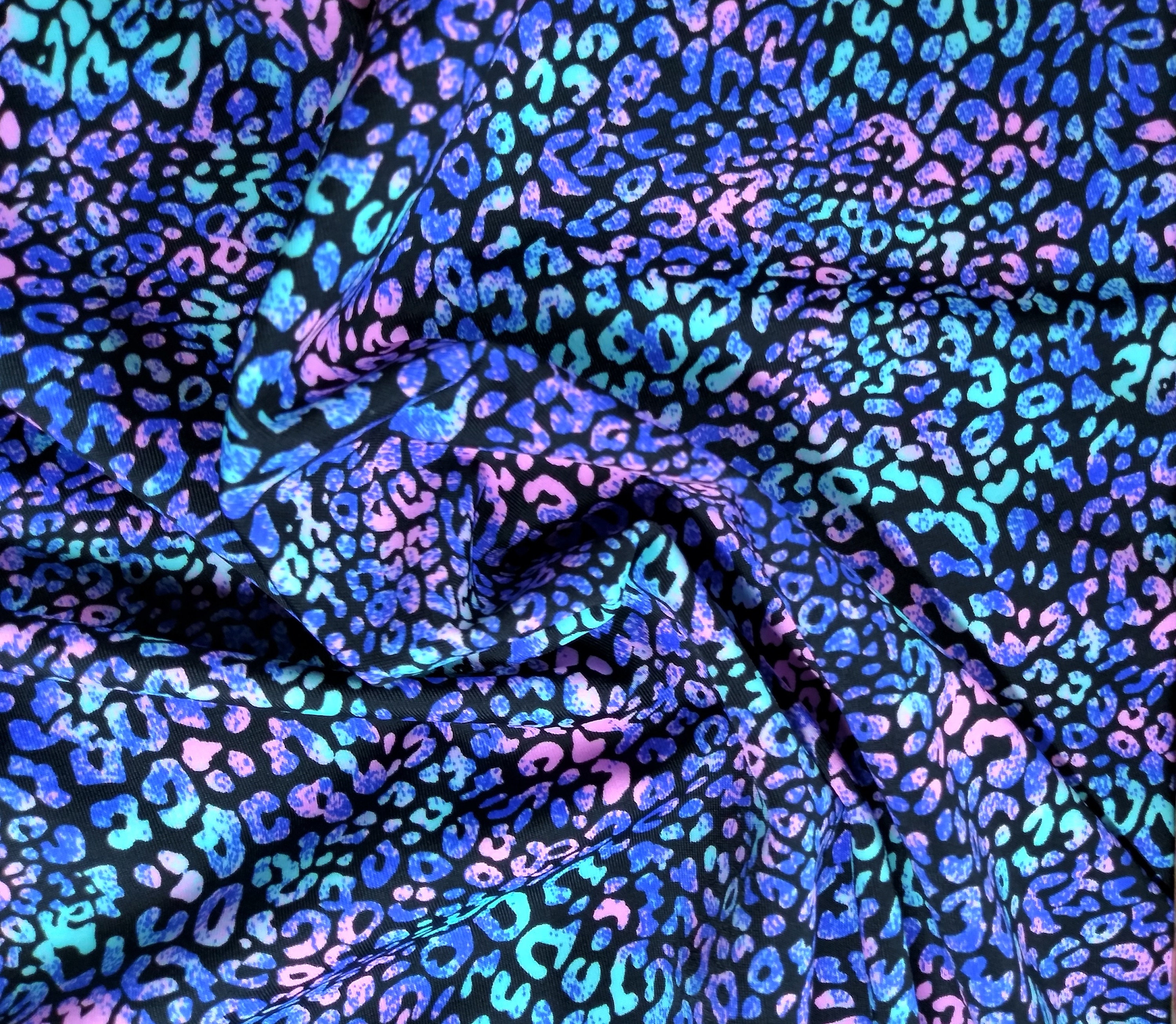 Pastel Leopard fabric Spandex print fabric sold by the forth | Etsy