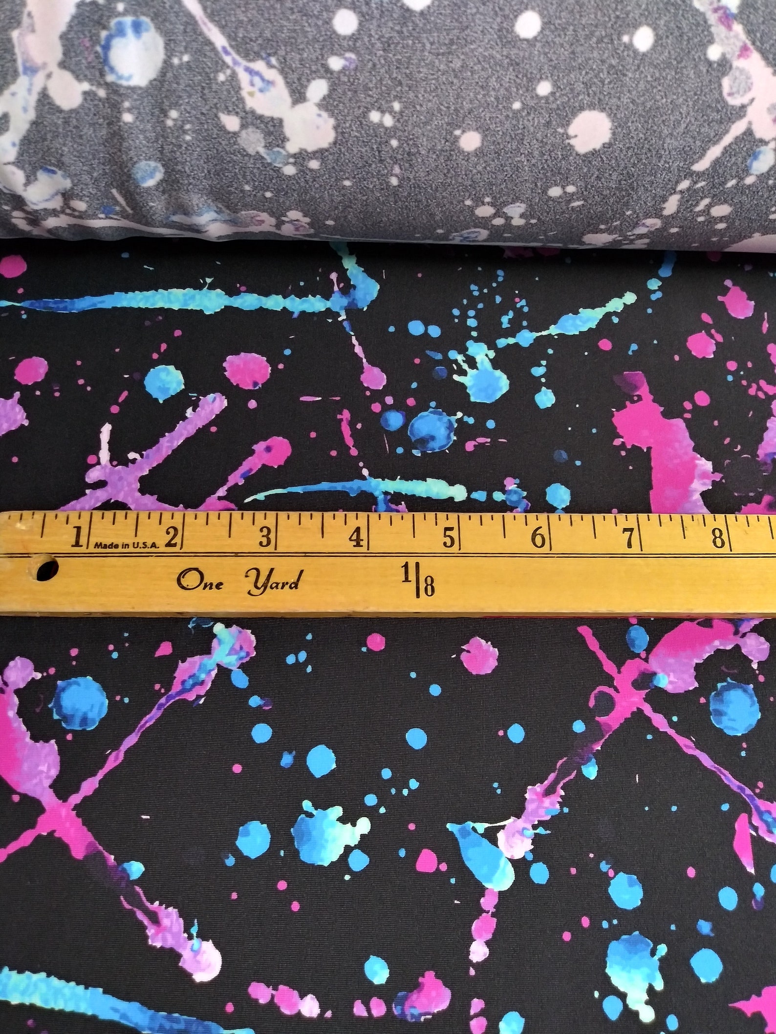 Splatter Paint Fabric Spandex Print Fabric Sold by the Forth - Etsy