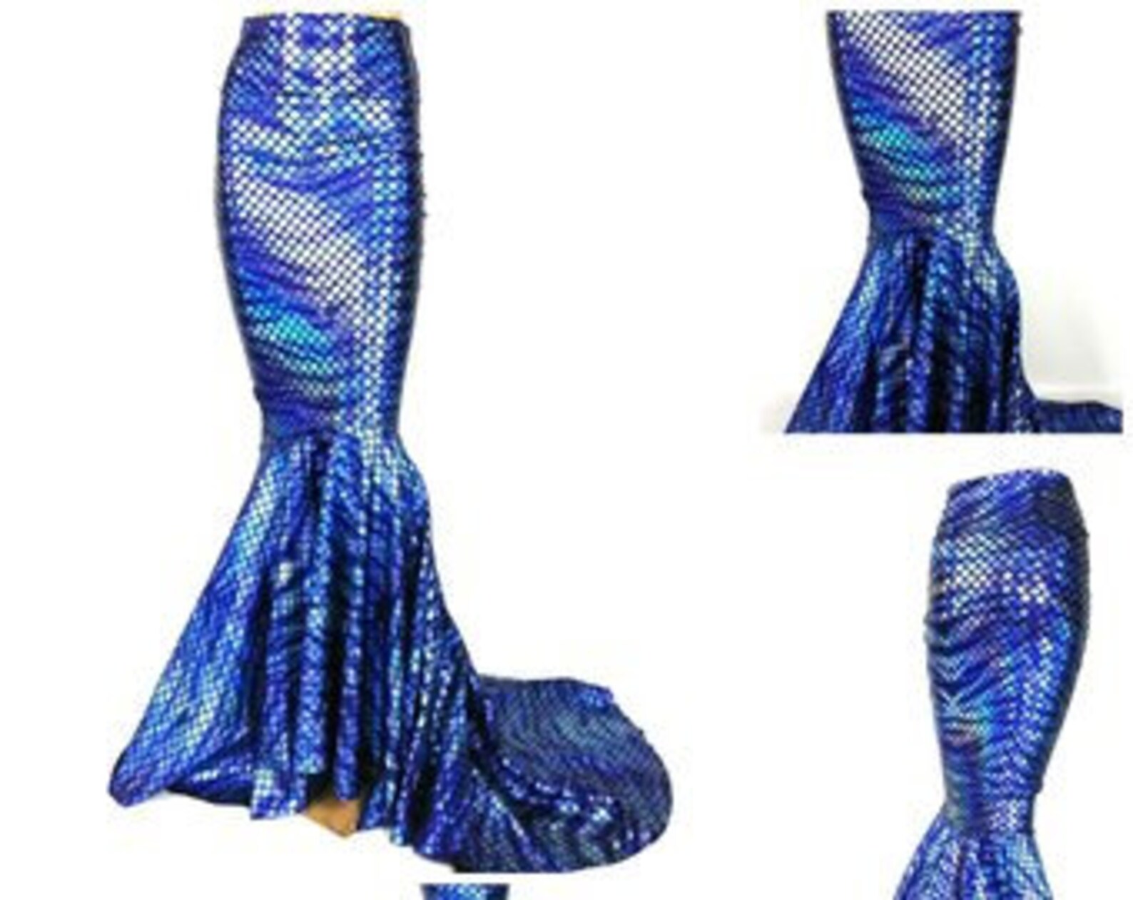 16 Colors Black Mermaid Scale Skirt Fish Tail Long Puddle - Etsy