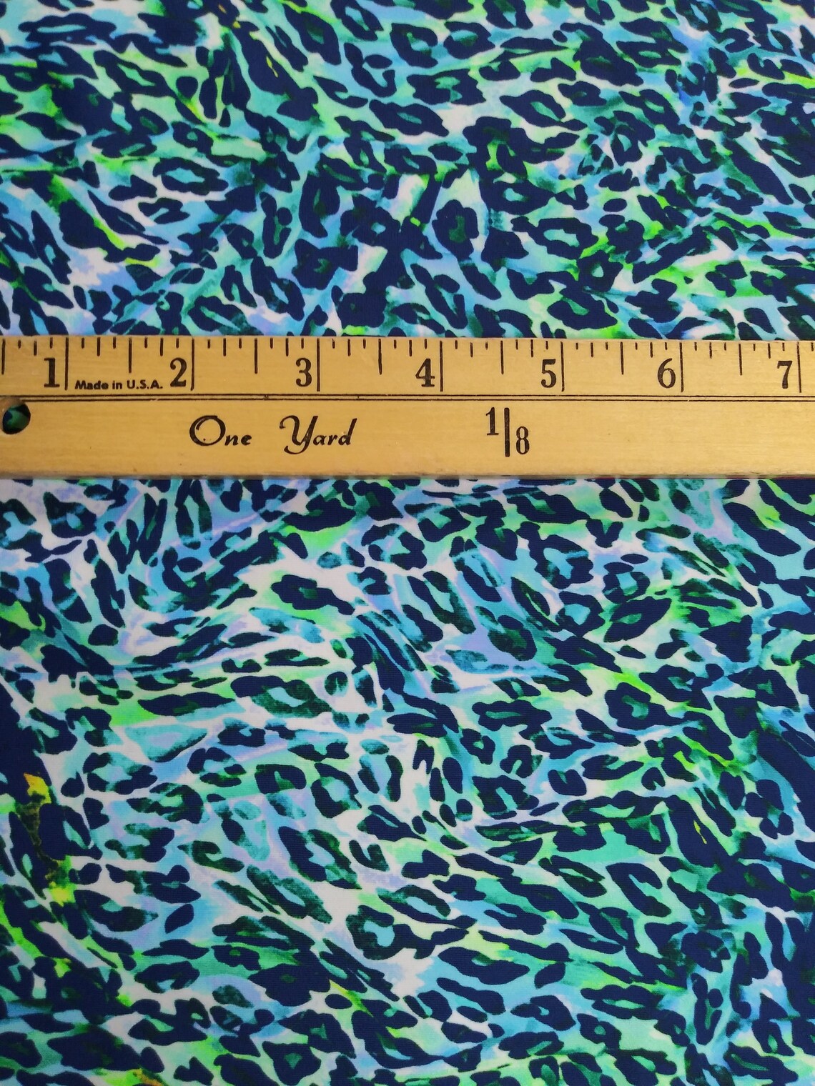 Blue Leopard Fabric Spandex Print Fabric Sold by the Forth - Etsy