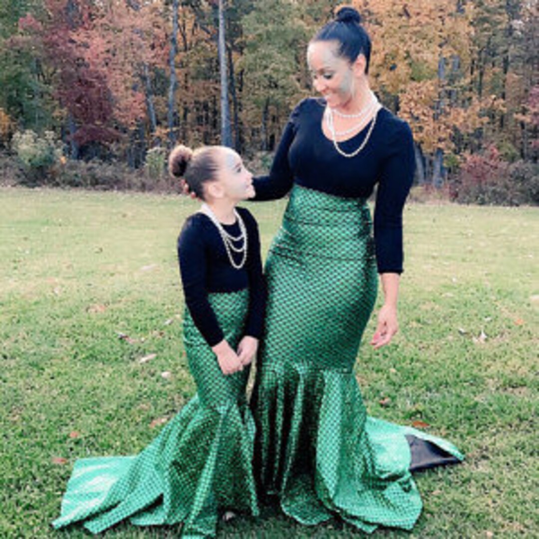 14 Colors Childs Green Mermaid Skirt Fish Tail Costume,puddle Train ...